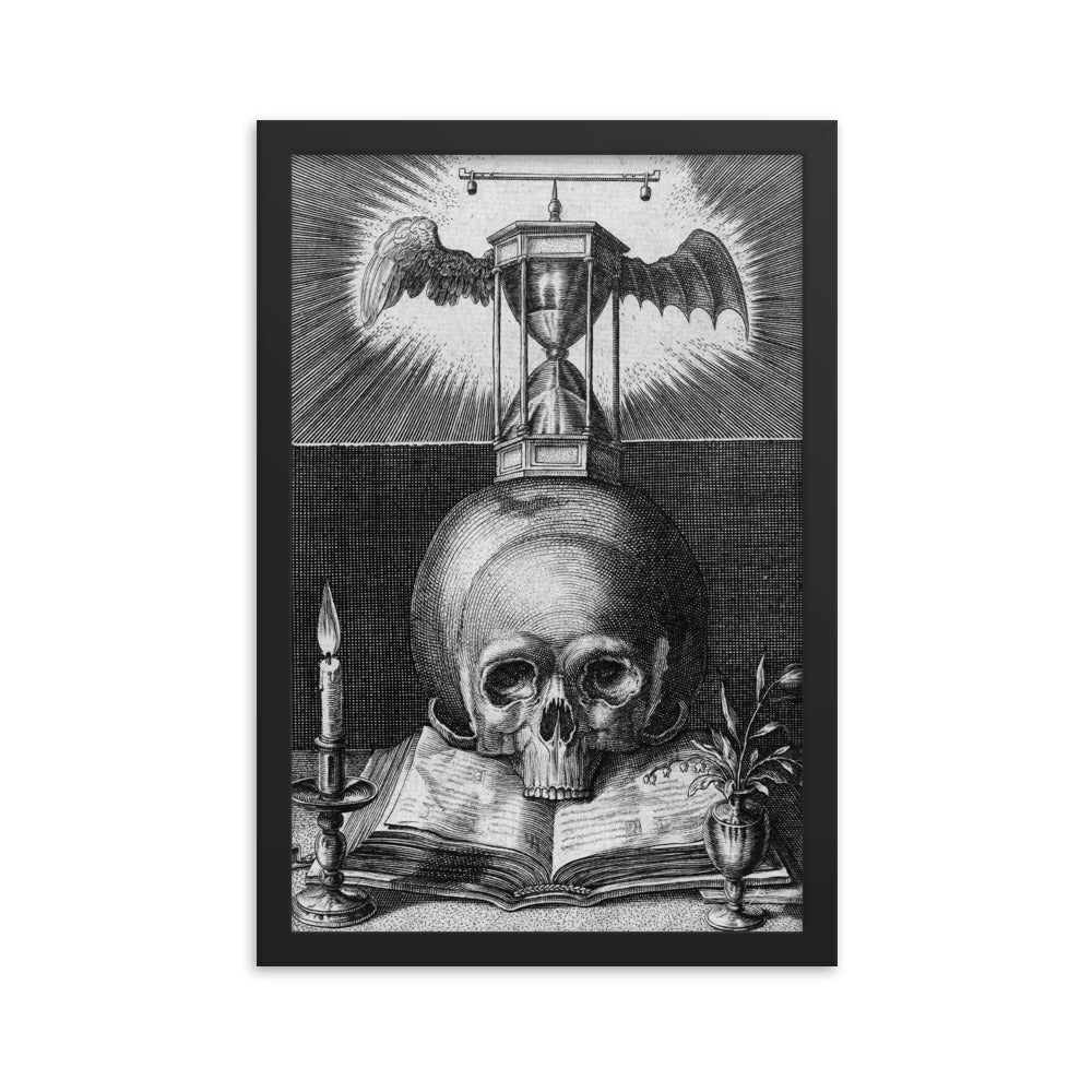 Vanitas Memento Mori Framed Poster – Dark Art and Craft