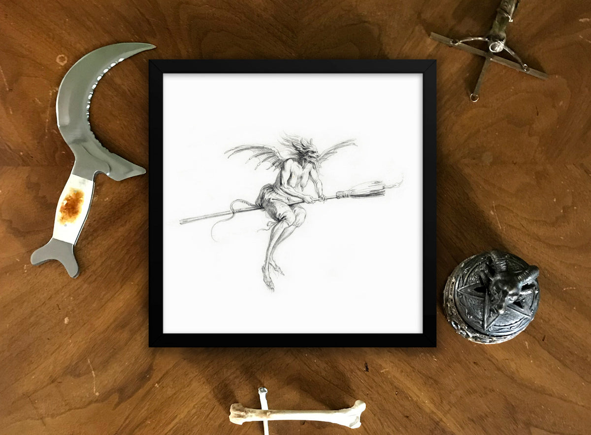 Monstrous Witch Framed poster – Dark Art and Craft