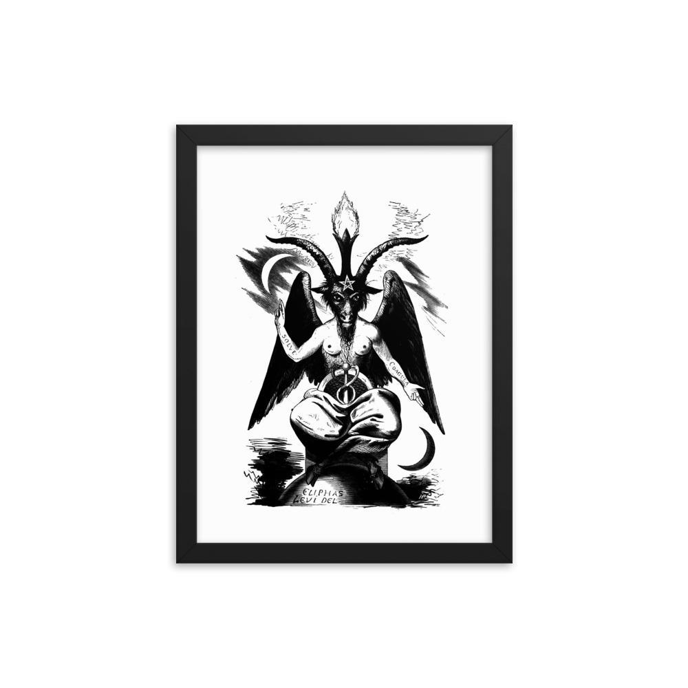 Sabbatic Goat Baphomet Framed Occult Art Poster – Dark Art and Craft
