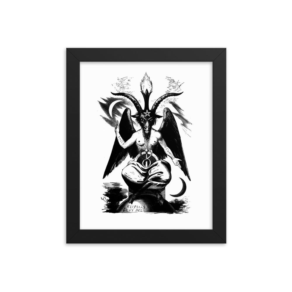 Sabbatic Goat Baphomet Framed Occult Art Poster – Dark Art and Craft