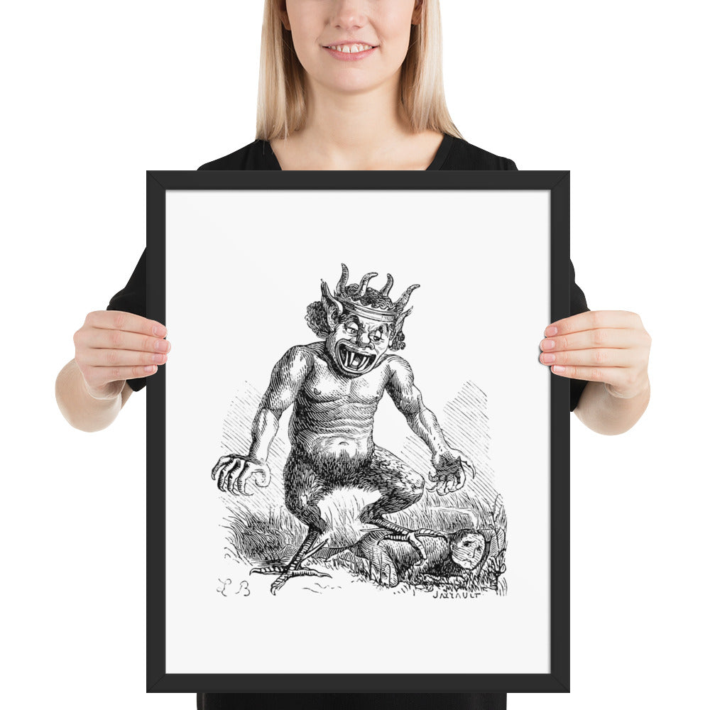 Deumus, Demon of Calicut Framed poster – Dark Art and Craft