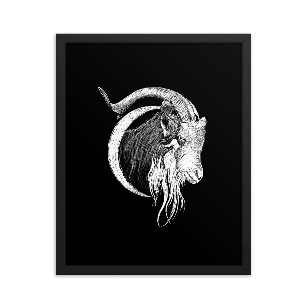 Goatmoon Fred Grabosky Graphic Framed Poster Print – Dark Art and Craft